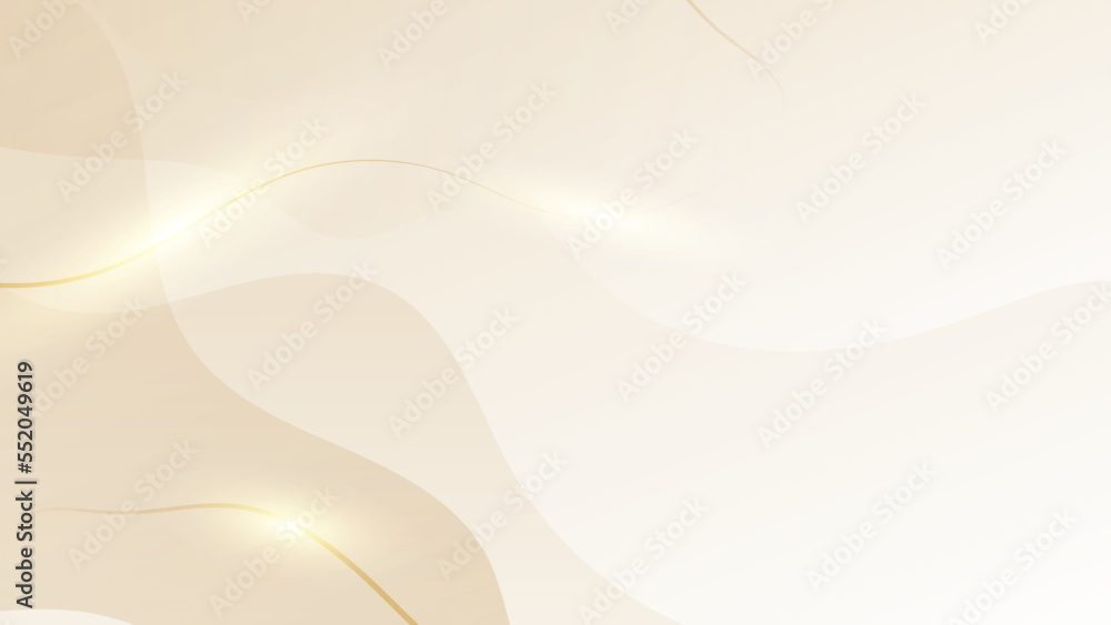 Abstract golden background with white and beige luxury glitter shapes ...