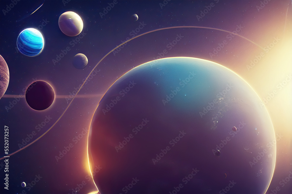 planet in space Stock Illustration | Adobe Stock