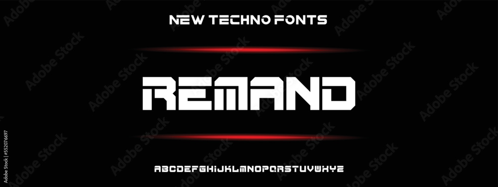 REMAND Abstract modern urban alphabet fonts. Unique and Minimal Tech ...