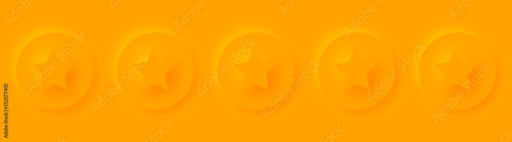 Five star ratings background 3D Rendering. Five star ratings feedback ...