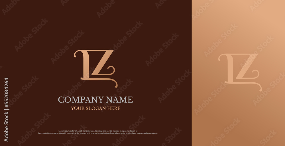 Initial LZ Logo Design Vector Stock Vector | Adobe Stock