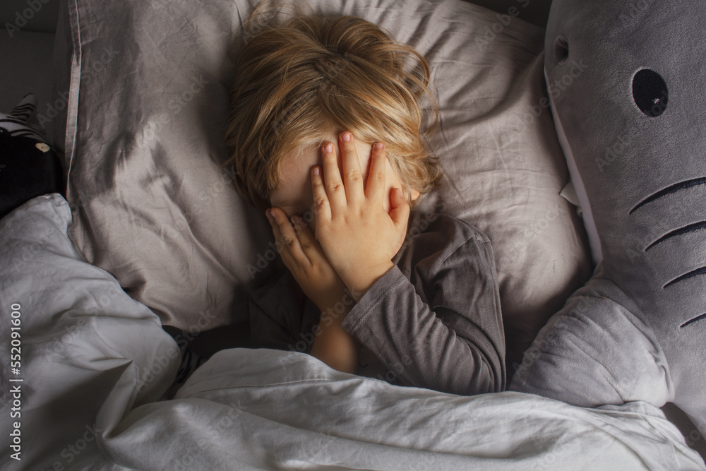 The child was scared before going to bed. Night terrors in a child. The ...