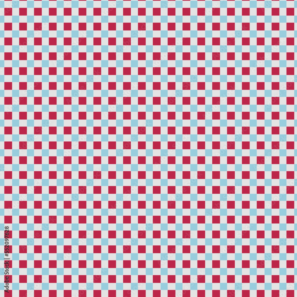 Seamless checkered repeating pattern with hand drawn checks. Red Color ...