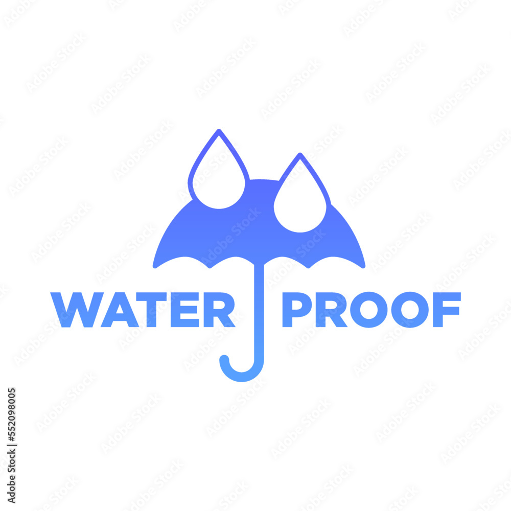 Water proof logo vector illustration isolated on white background Stock ...