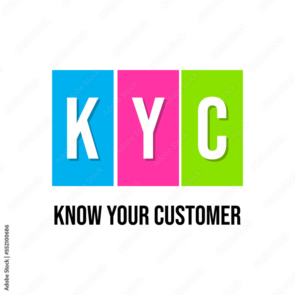 Know your customer KYC label Icon Sign Design Vector Stock Vector ...