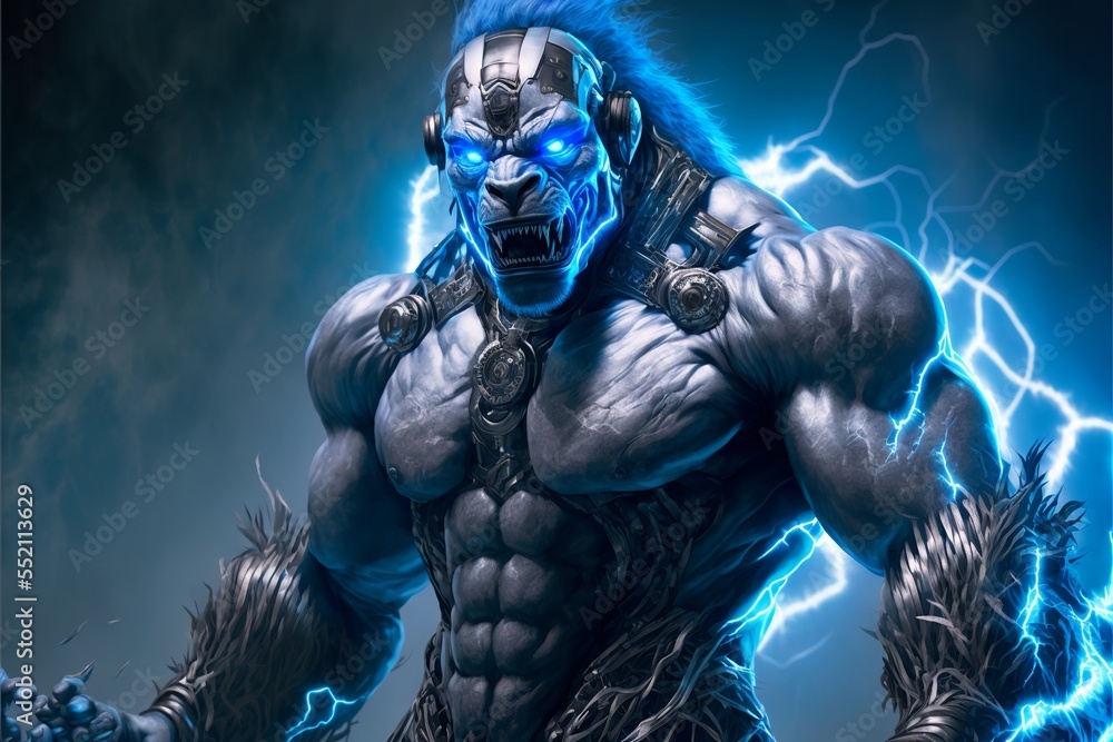 Robot beast animals with electric power Stock Illustration | Adobe Stock