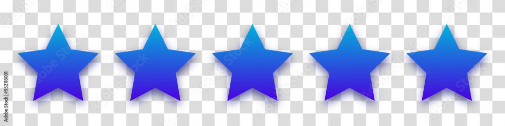 Star blue icon on transparent background. Customer feedback concept ...