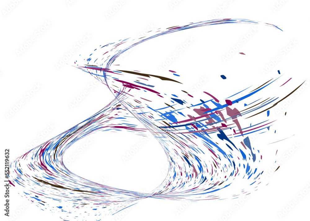 Multi-colored dust particles and debris, paint splashes, strokes are ...