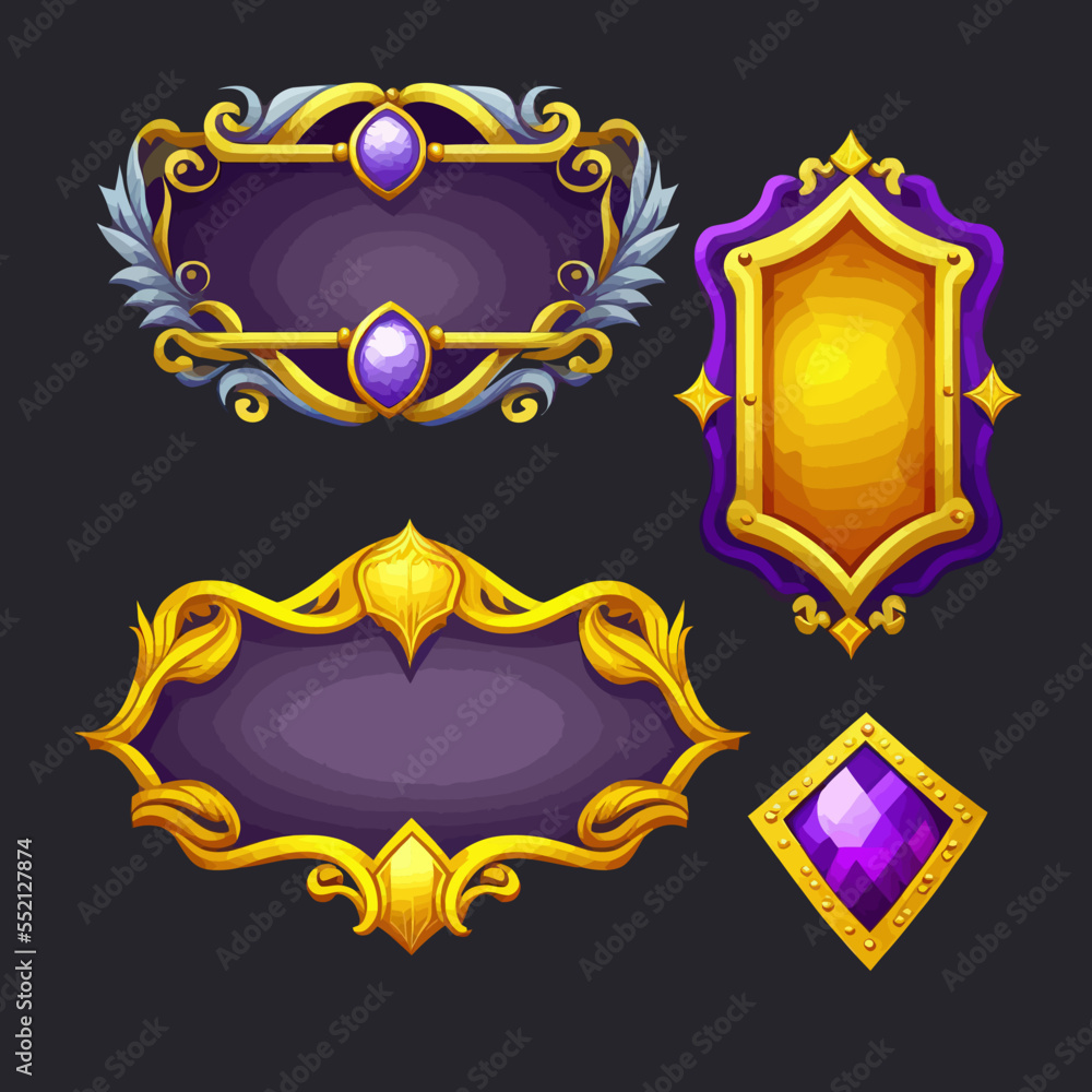 Game ui frames, gold medieval menu elements avatar UI fantasy gold ... Game ui frames, gold medieval menu elements avatar UI fantasy gold ...