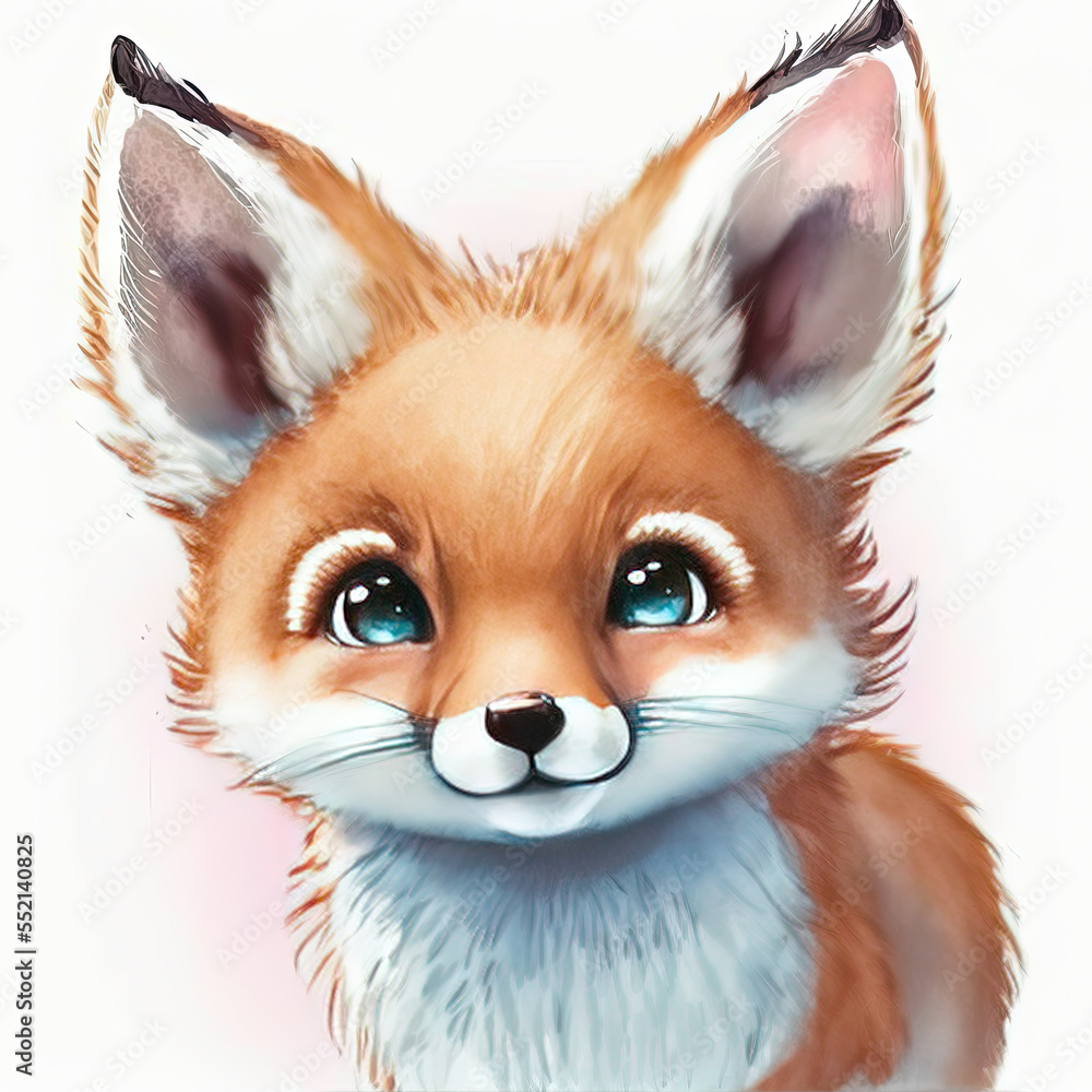 red fox cartoon Stock Illustration | Adobe Stock