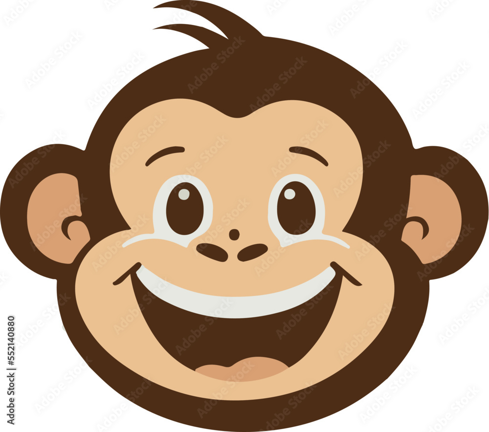 Smiling ape Stock Vector | Adobe Stock