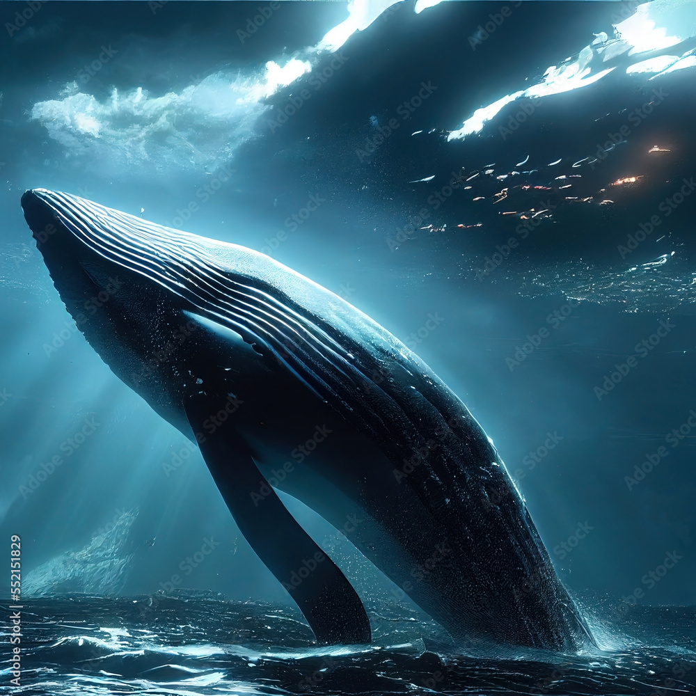 Blue Whales Jumping Out Of Water Wallpaper