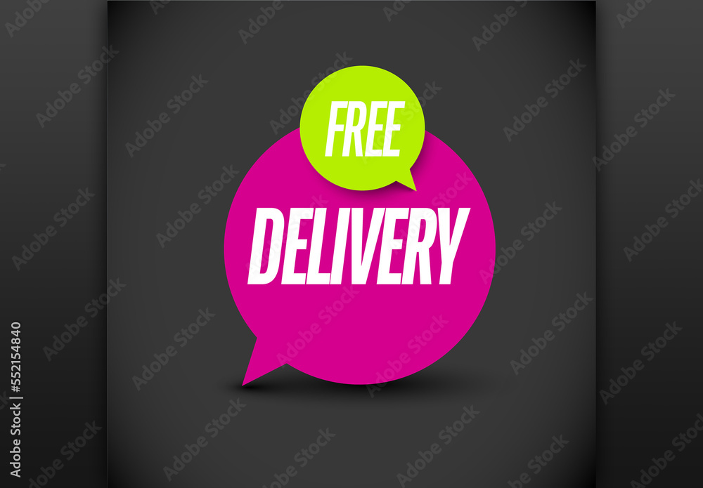 Free pink and green delivery shipping label tag sticker Stock Template ...