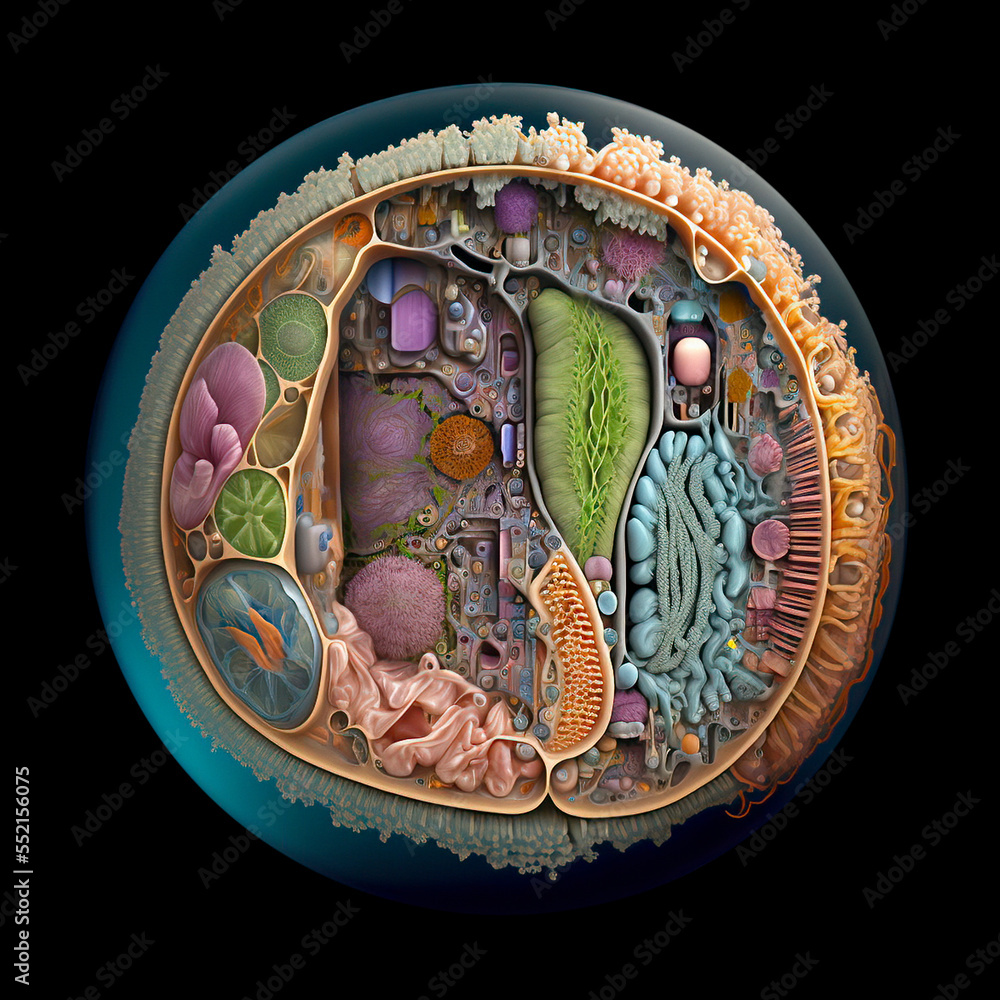 Cross Section through a Cell with two-Membrane Cell Wall of Gram ...