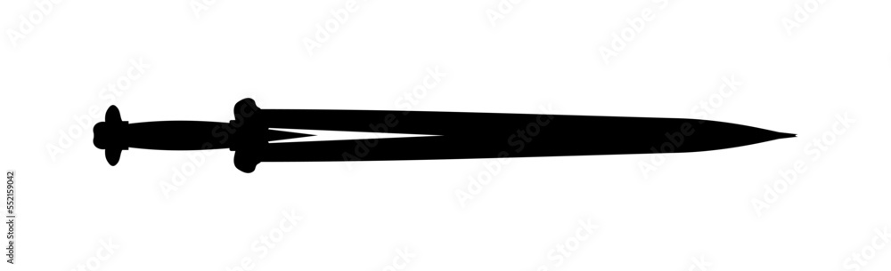 sword silhouette - vector illustration Stock Vector | Adobe Stock