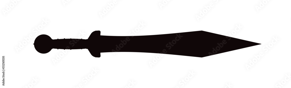 Gladius, sword silhouette - vector illustration Stock Vector | Adobe Stock
