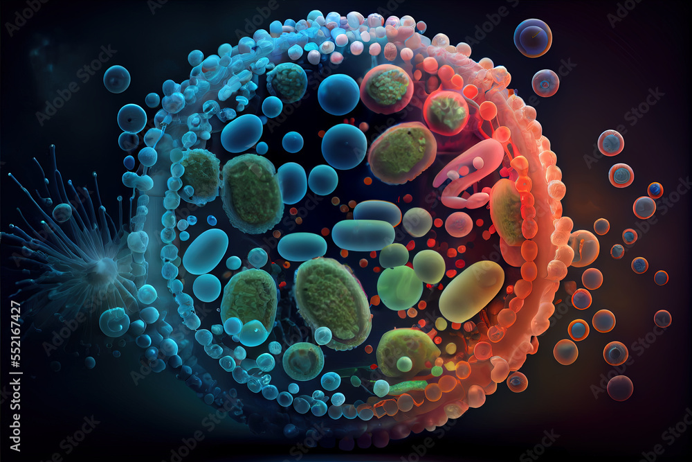 AMR Antimicrobial resistance - illustration of bacterias with ... AMR Antimicrobial resistance - illustration of bacterias with ...