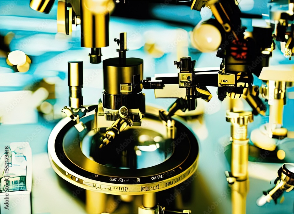 Microscope, Compound Optical Invention. Fictional Artist Depiction ...