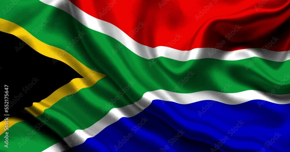 Seamless loop animation of the SOUTH AFRICA flag. 4K Stock Video ...