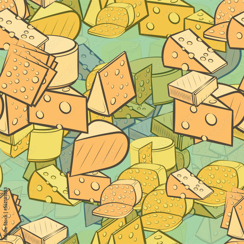 Background pattern abstract design texture. Seamless. Cheeses. Theme is ...