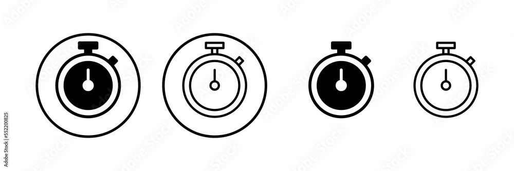 stopwatch icon vector illustration. Timer sign and symbol. Countdown ...