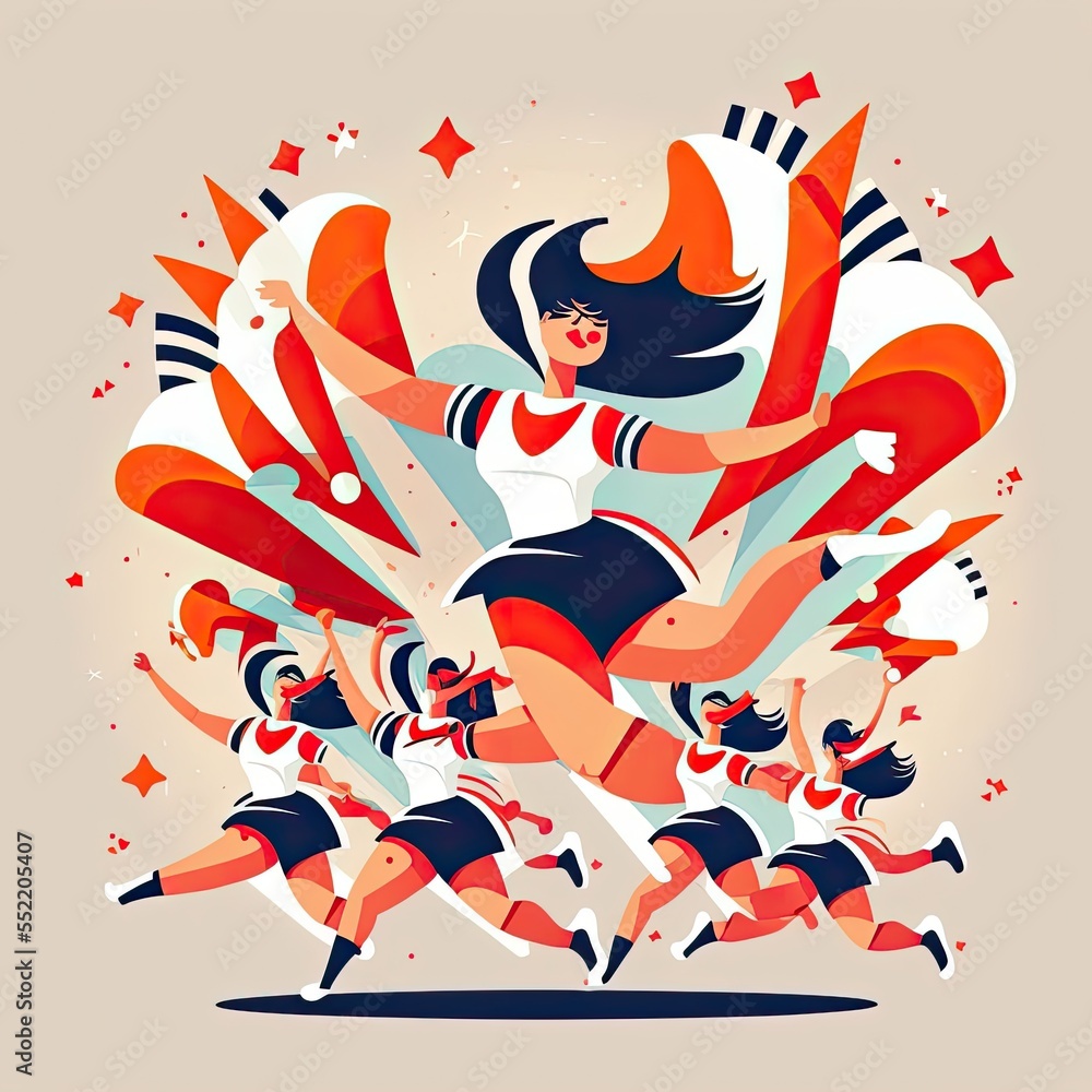 Cheerleader Girls, Cheerleading teams, Cheerleader girls with pompoms ...