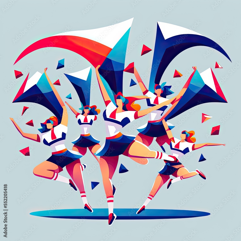 Cheerleader Girls, Cheerleading teams, Cheerleader girls with pompoms ...