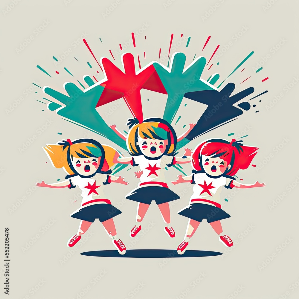 Cheerleader Girls, Cheerleading teams, Cheerleader girls with pompoms ...