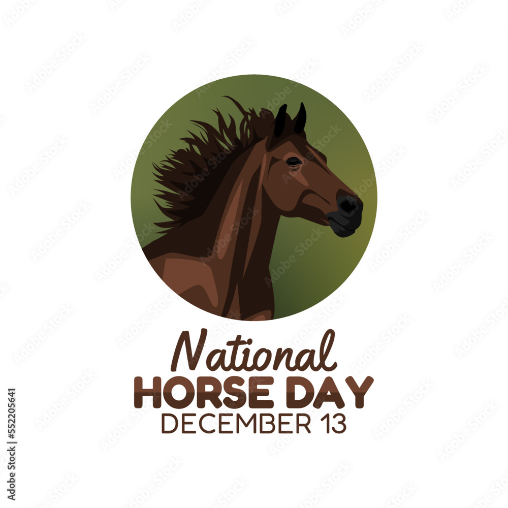 vector graphic of national horse day good for national horse day ...