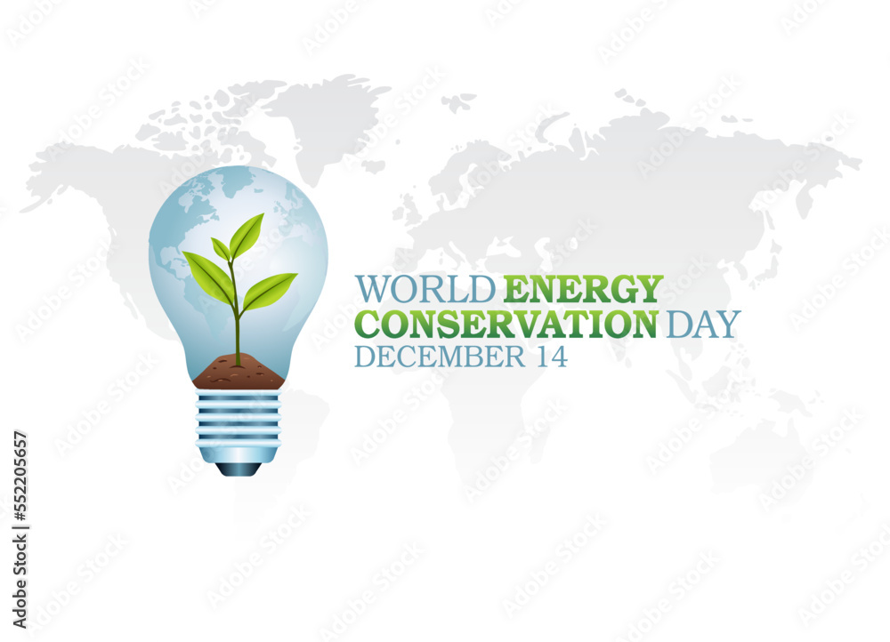 vector graphic of world energy conservation day good for world energy ...