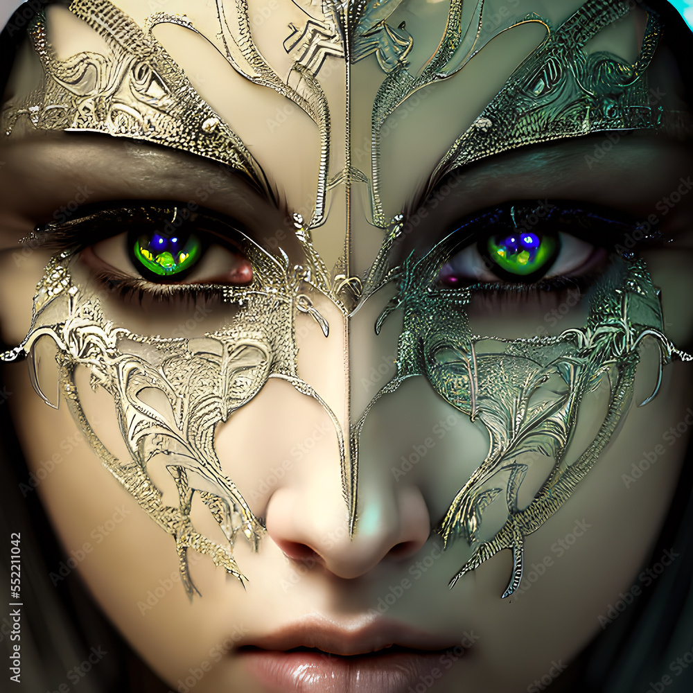 beautiful portrait of a surreal fantasy female character art with deep ...