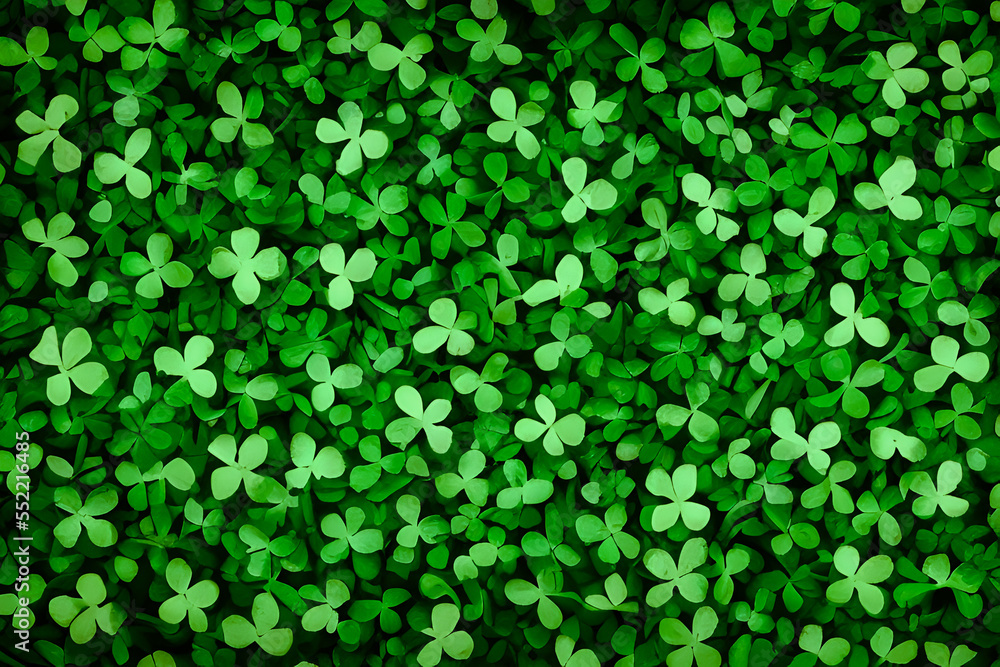 Four Leaf Clover Background created with Generative AI Stock ...