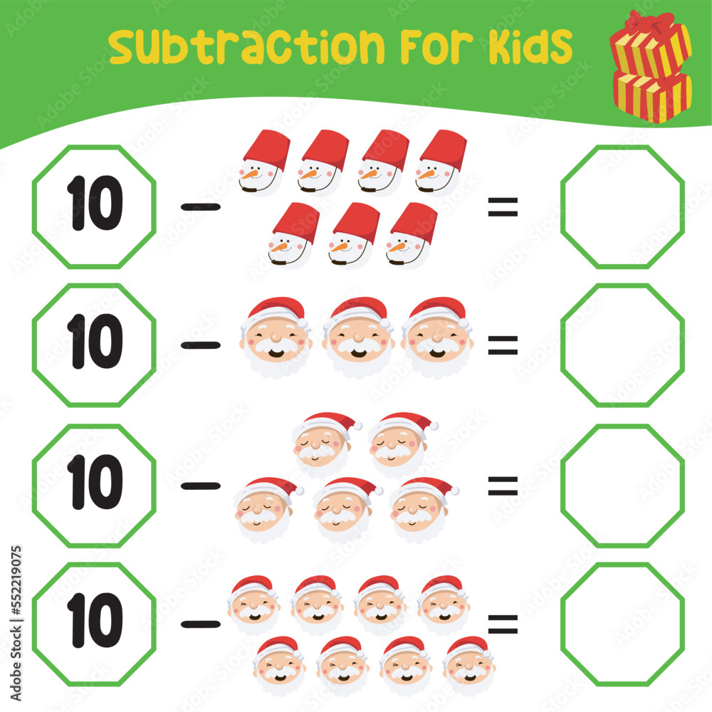 Count and match activity for children. Educational printable math ...