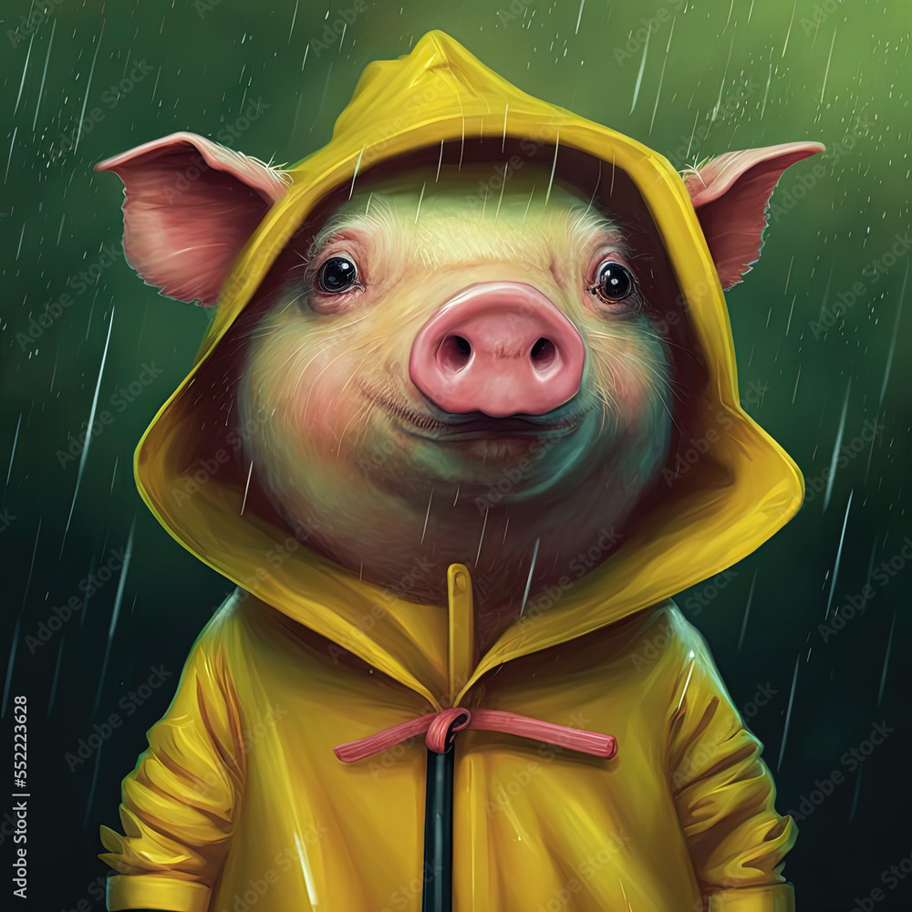 Pig In Raincoat