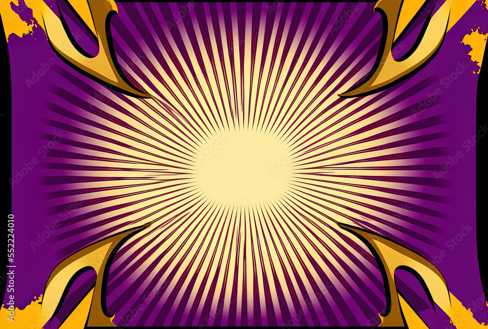 Purple sunburst border frame in the abstract. Generative AI Stock ...
