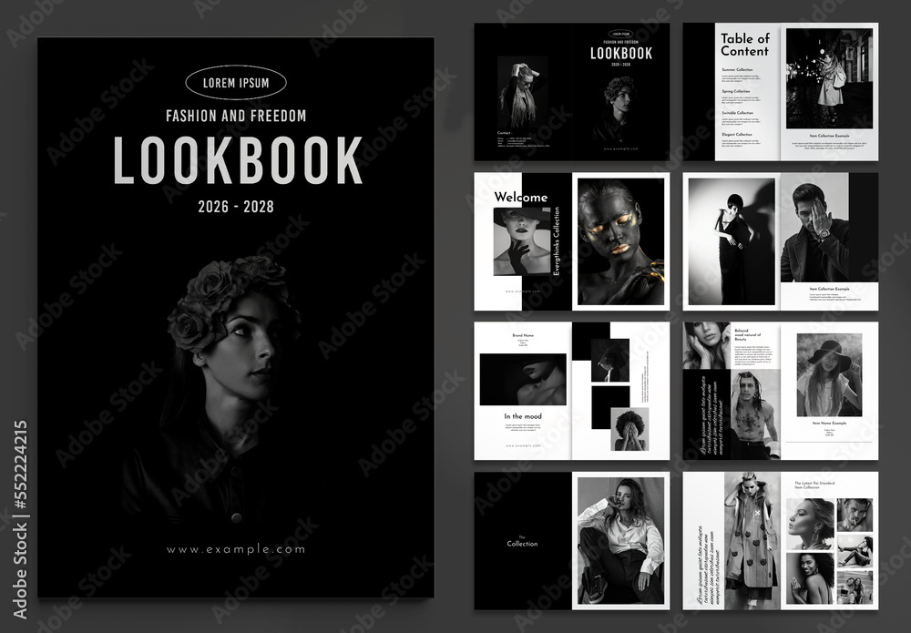Fashion Lookbook Layout Stock Template | Adobe Stock
