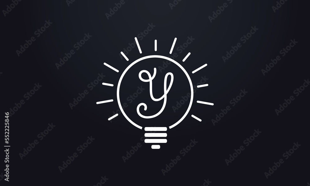 Electricity light logo and Electricity fiber logo with lighting bulb ...
