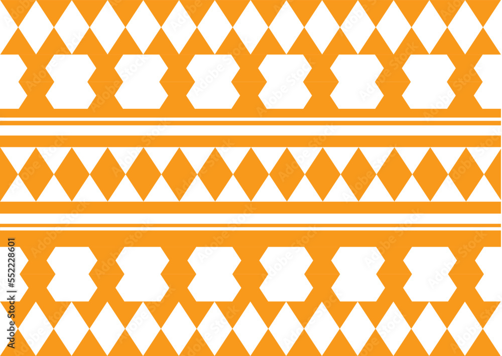 orange and white tribal traditional ikat ethnic pattern, design for ...