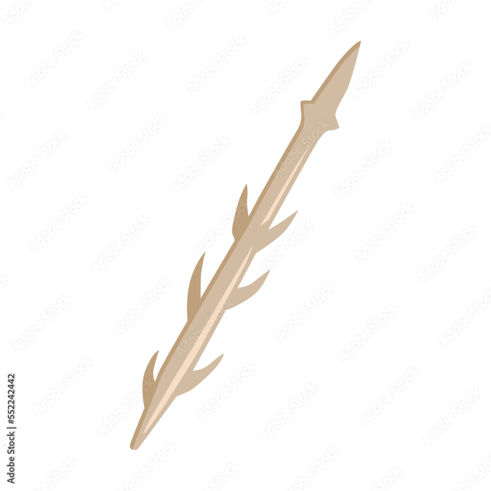 Arrowhead or spearhead. Ancient tool for prehistoric people. Vector ...