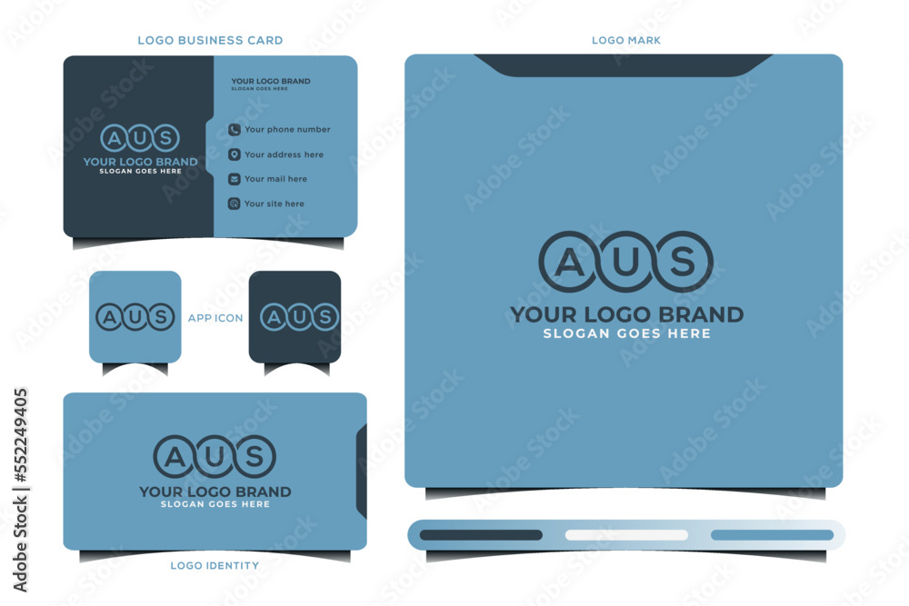 AUS initial monogram logo vector, AUS circle shape logo template ...