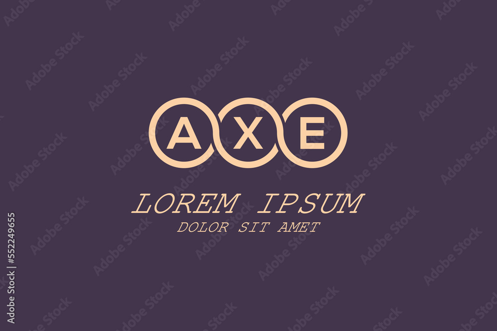 AXE initial monogram logo vector, AXE circle shape logo template ...
