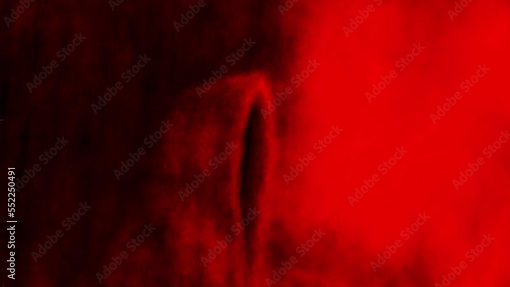 Monk walking towards the light. Dark 2D animation. Man takes off his ...