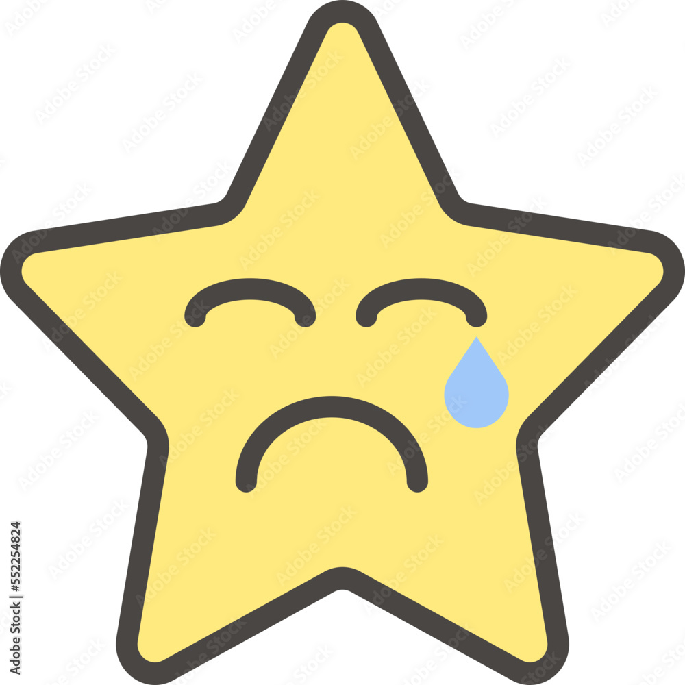 Sad star emoji icon Stock Vector | Adobe Stock