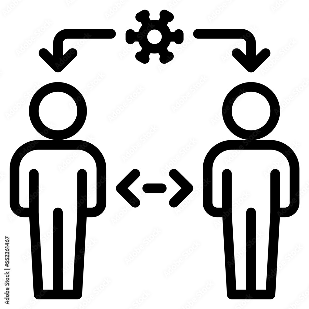 distance outline icon Stock Vector | Adobe Stock