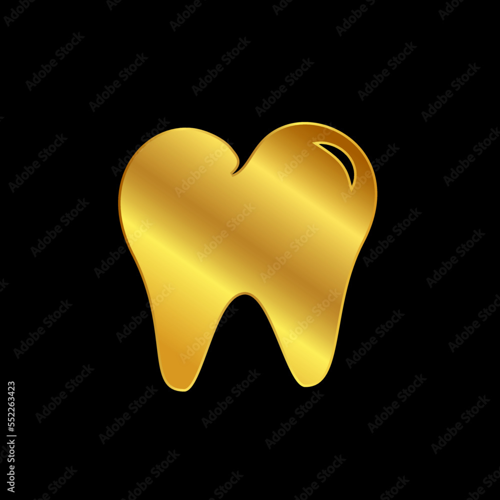 gold tooth vector logo template Stock Vector | Adobe Stock