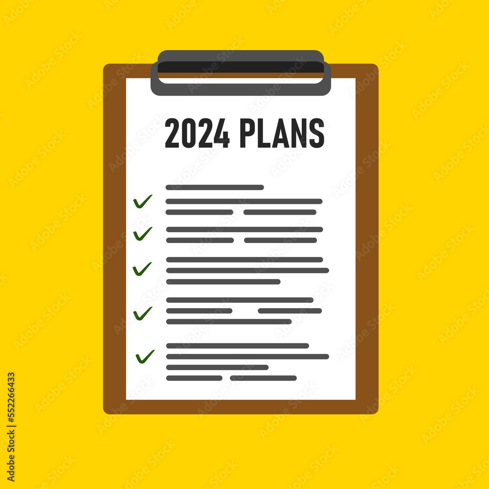 2024 plan idea concept. Time management management business idea ...