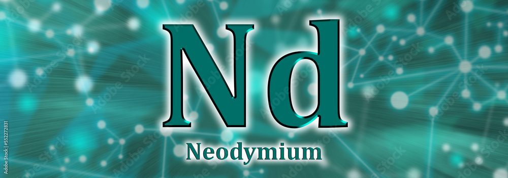 Nd symbol. Neodymium chemical element Stock Illustration | Adobe Stock