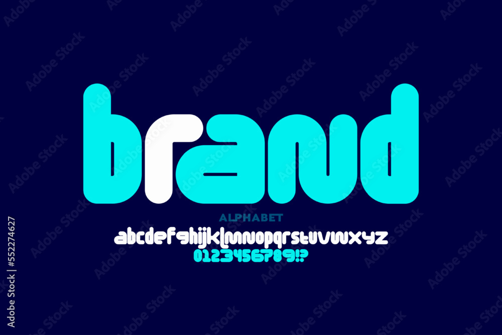 Vetor de Modern lowercase style font design, alphabet letters and ...