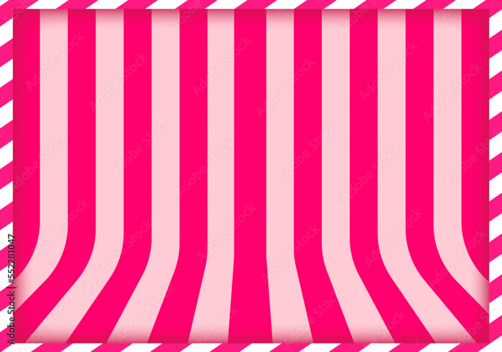 Striped candy pink studio backdrop with empty space for your content ...