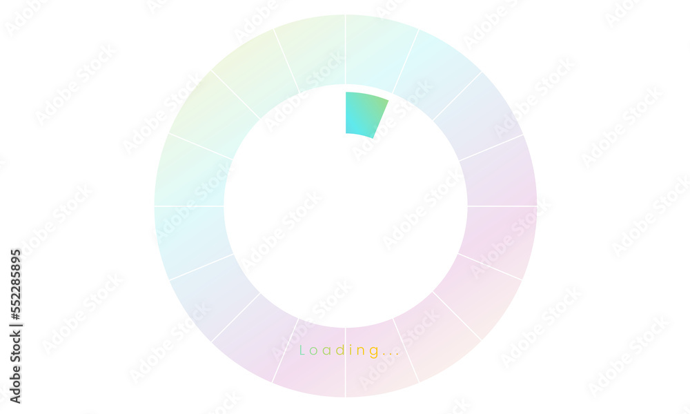10 percent loading user interface, A Futuristic loading icon, colorful ...